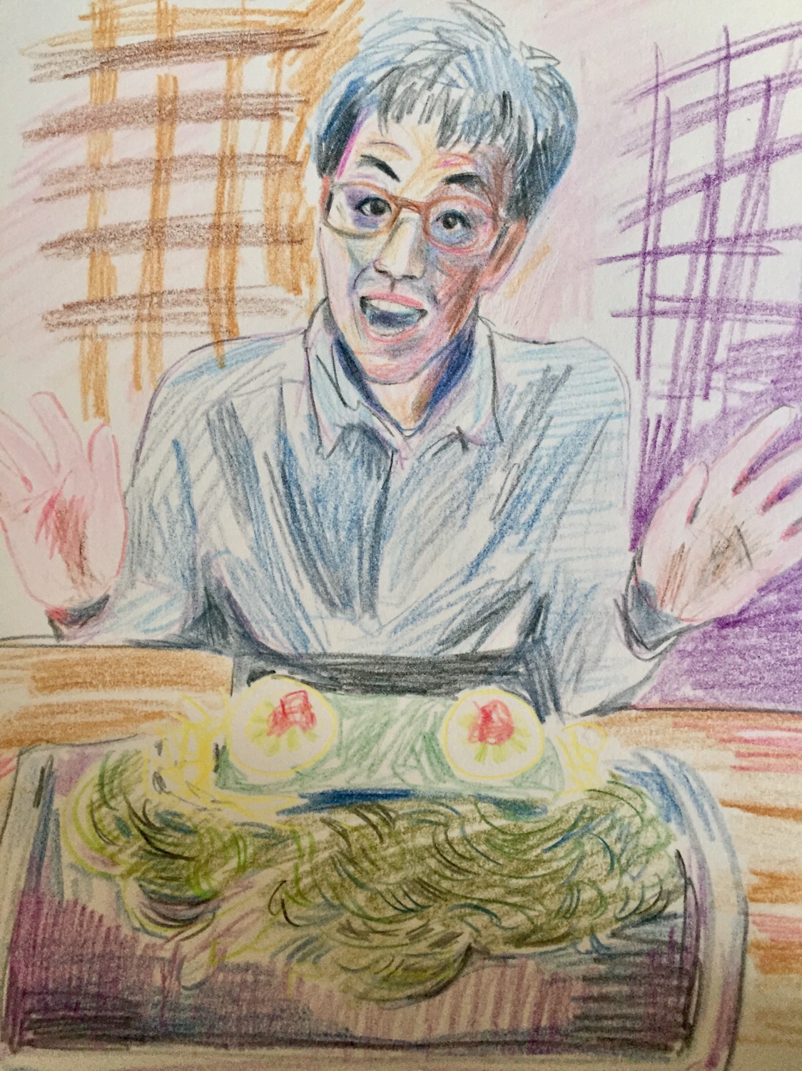 28/30 Days of Illustration – Kawara Soba Sketch – Ottilia Scribbles